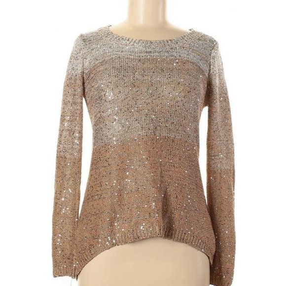 Belldini | Tops | Belldini Metallic Thread Color Block Tunic Knit ...